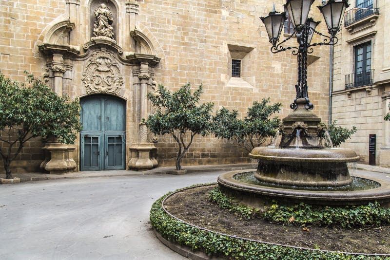 Medieval garden square stock image. Image of park, town - 66307617