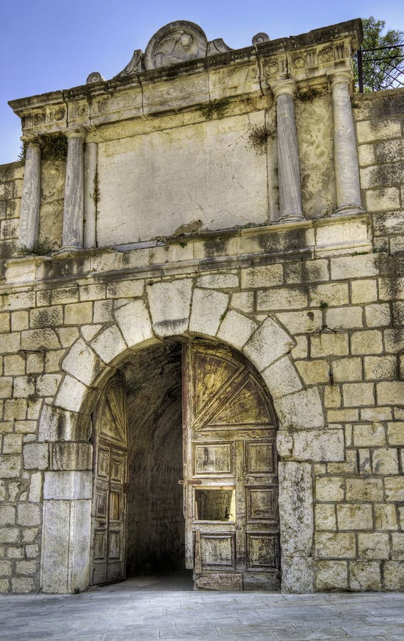 Medieval gate. stock image. Image of antique, ancient - 20041249