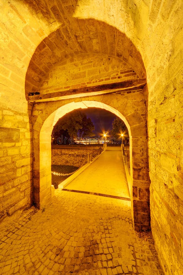 Medieval gate stock image. Image of path, arch, fort - 40961047