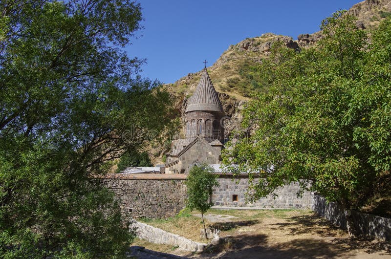 Medieval Geghard Monastery Complex Stock Image - Image of monastery ...
