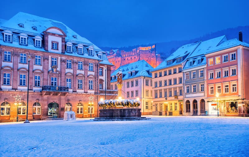 German town in winter stock photo. Image of european - 12249416