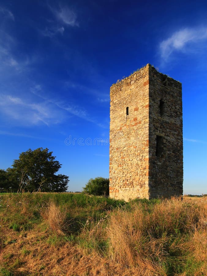 Medieval German Watchtower (called Blaue Warte) Near Wanzleben in ...