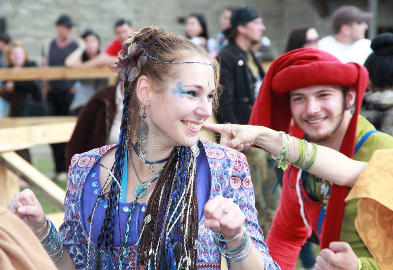 Medieval girls editorial stock photo. Image of actor - 25143248