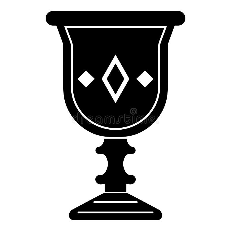 Medieval Goblet for Wine Black Icon. Stock Vector - Illustration of ...