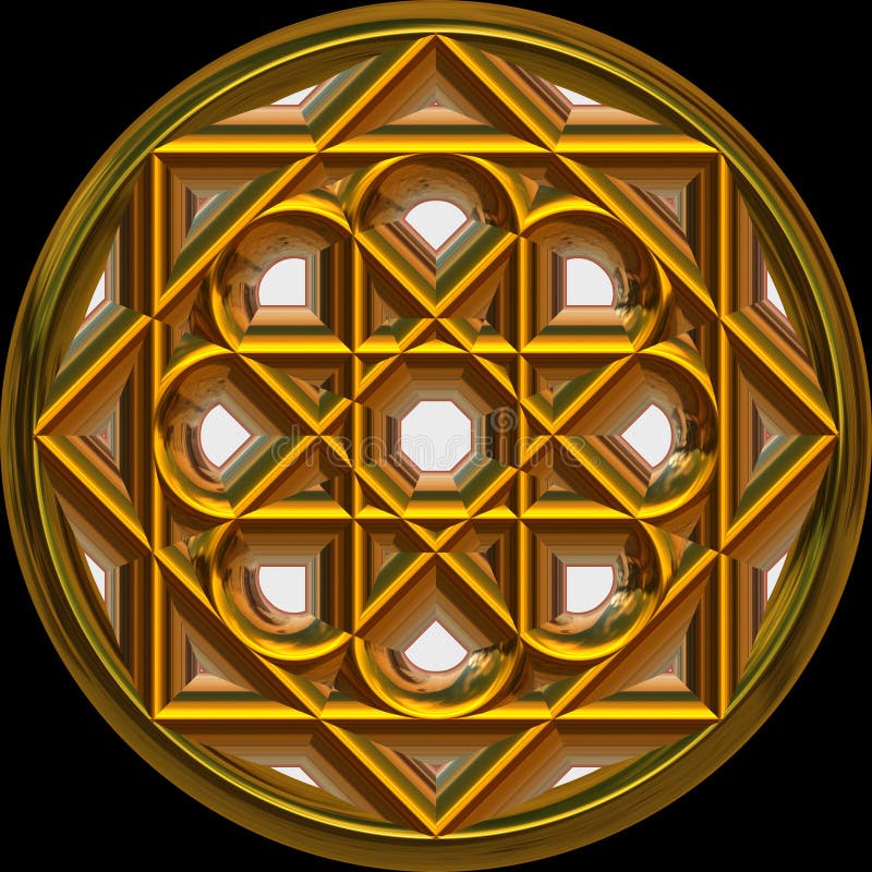 Medieval gold medallion stock illustration. Illustration of decorate ...