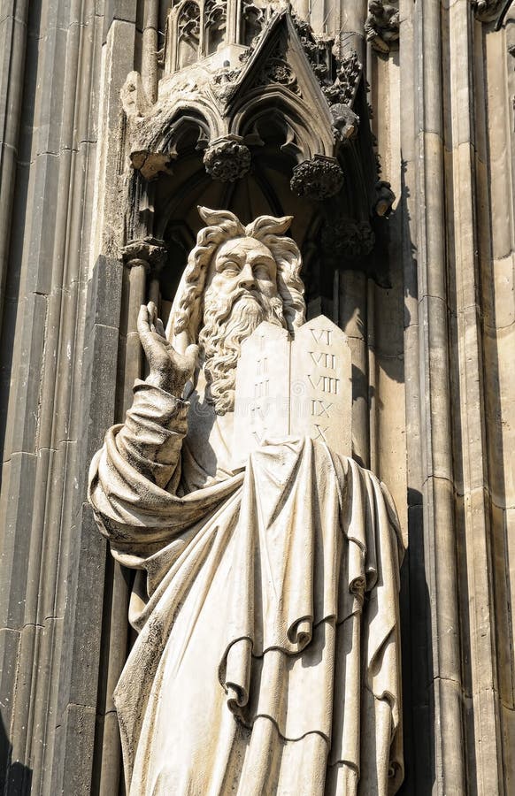 Gothic Statue from Facade of Cologne Cathedral Stock Image - Image of ...