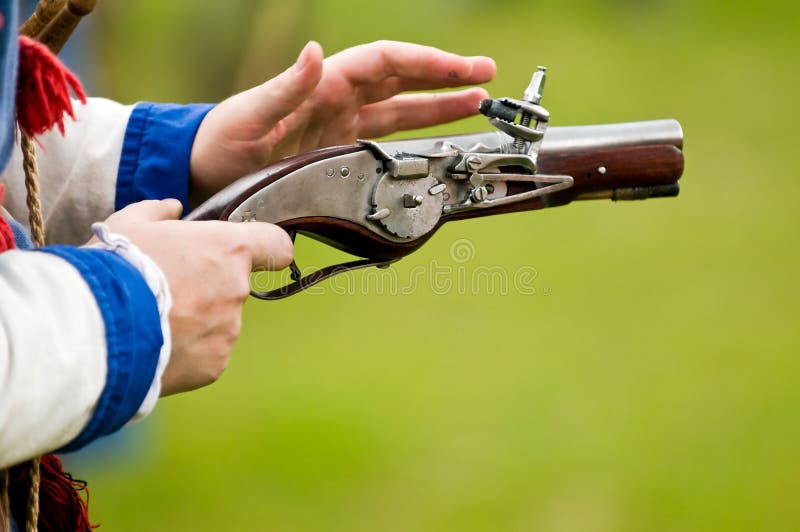 Gun stock image. Image of vertical, nine, pointed, studio - 2412947