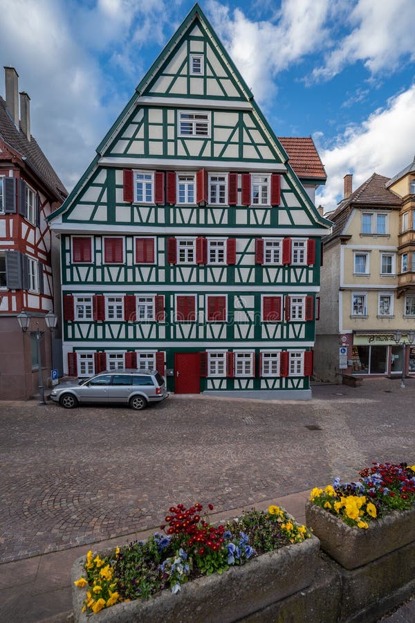 Medieval Half Timber House in Old Town Stock Photo - Image of ...