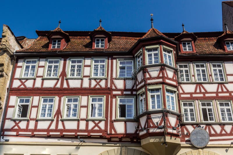Medieval Half Timbered House in Schwabisch Hall, Germa Stock Image ...