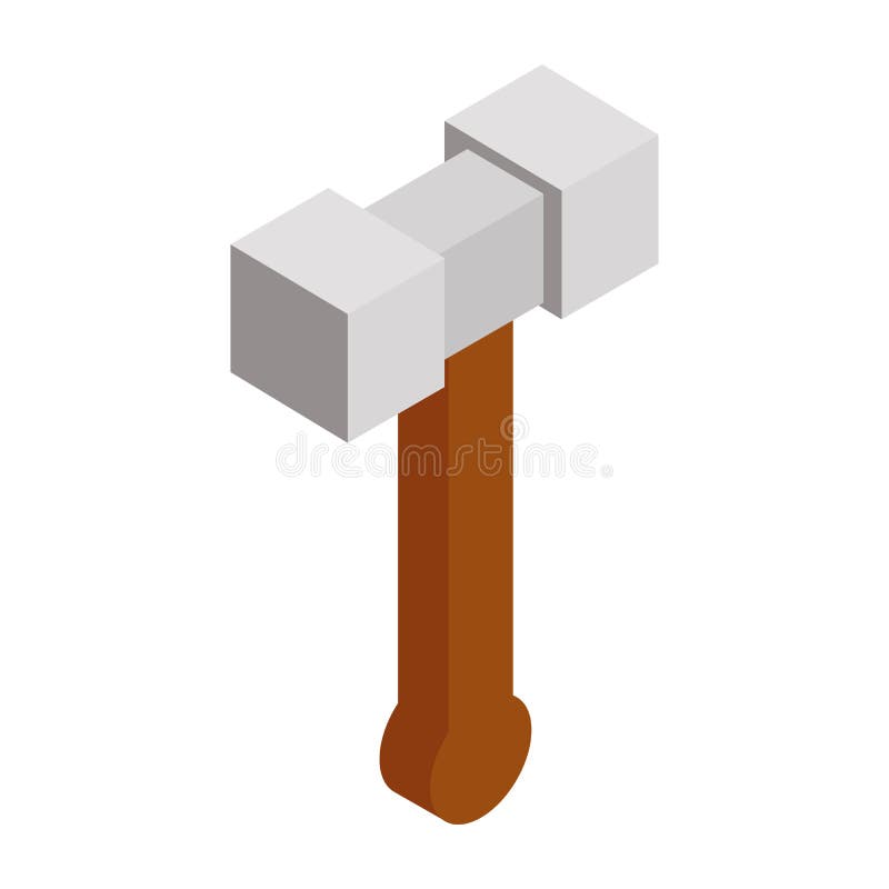 Medieval Hammer Isometric 3d Icon Stock Vector - Illustration of ...