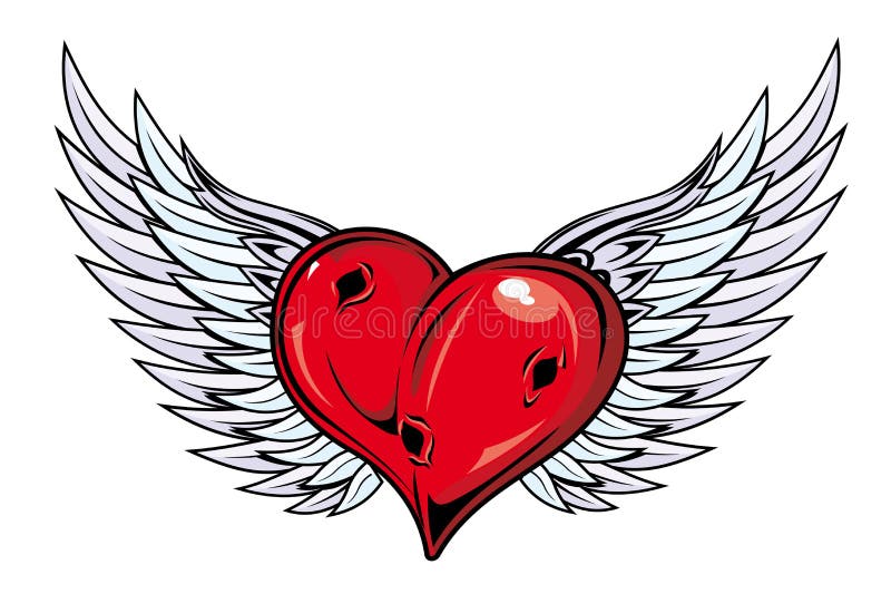 Medieval heart tattoo stock vector. Illustration of classic - 23211844