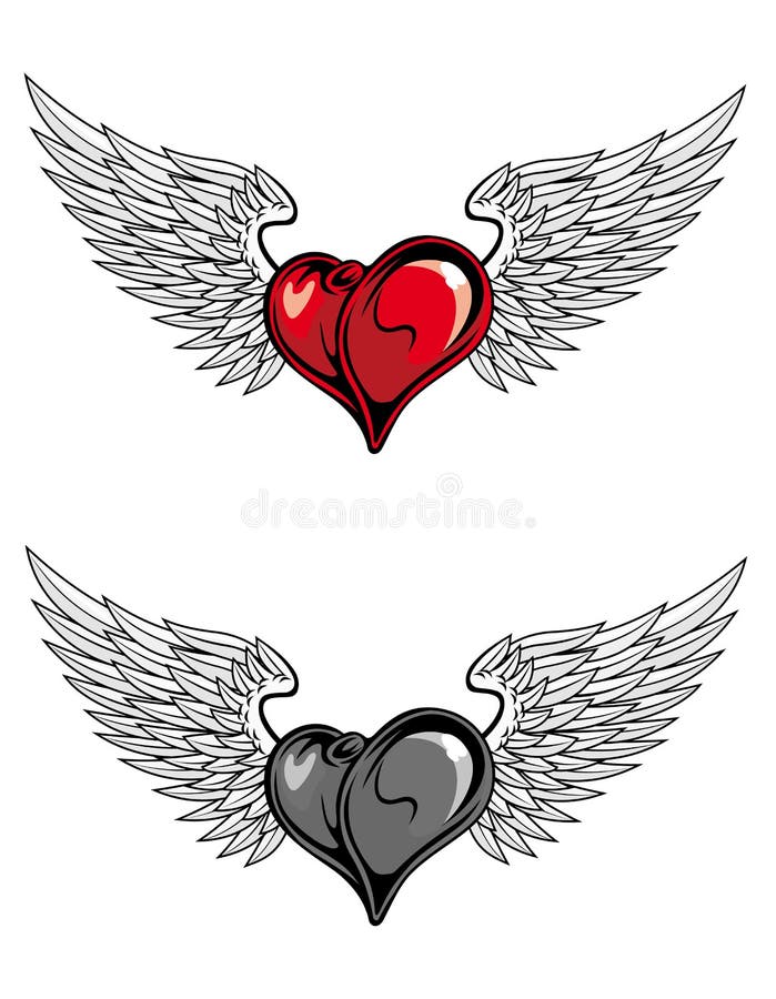 Medieval heart tattoo stock vector. Illustration of classic - 23211844