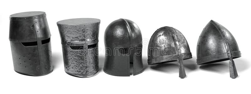 Medieval helmets stock illustration. Illustration of rusty - 91916747