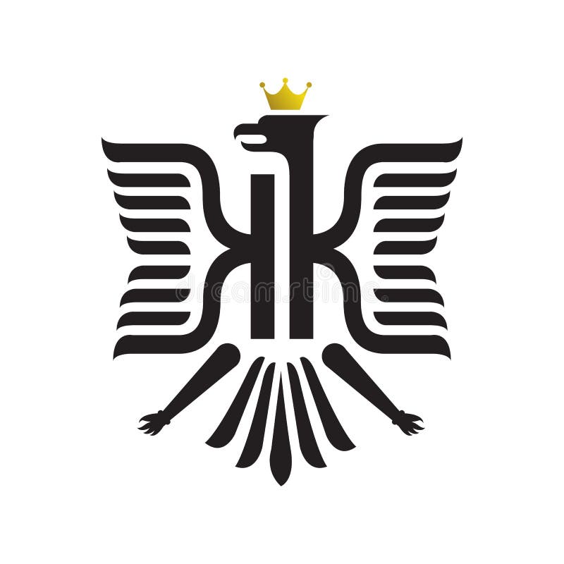 Medieval Heraldic Crest Shield Emblem Powerful Bird Coat of Arms Logo ...