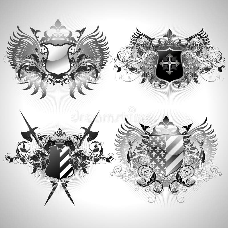 Heraldic shields frames stock vector. Illustration of ornate - 4672293 Heraldic shields frames stock vector. Illustration of ornate - 4672293