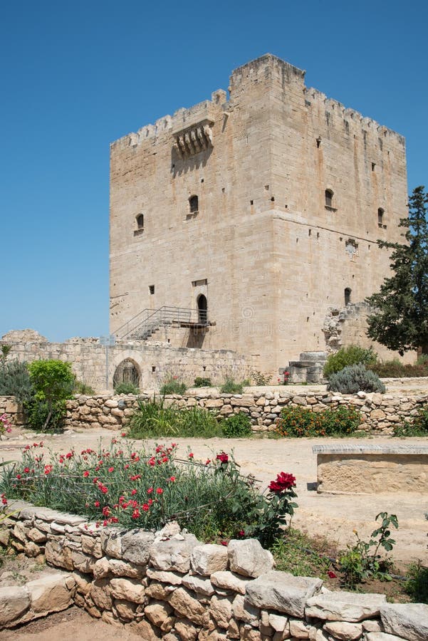 Medieval Historic Castle of Kolossi, Limassol, Cyprus Stock Photo ...