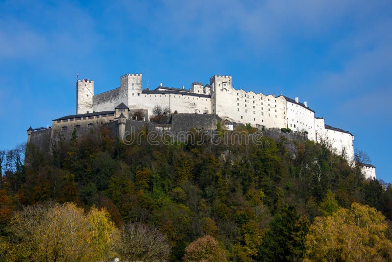 Medieval Hohensalzburg Castle Stock Photo - Image of refuge ...