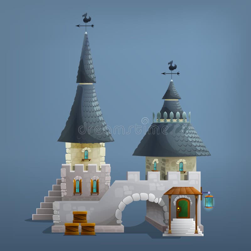 Medieval House. Vector Illustration. Stock Vector - Illustration of ...