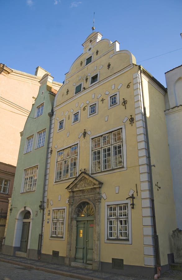 Medieval Houses in Riga, Latvia Stock Image - Image of landmark, latvia ...