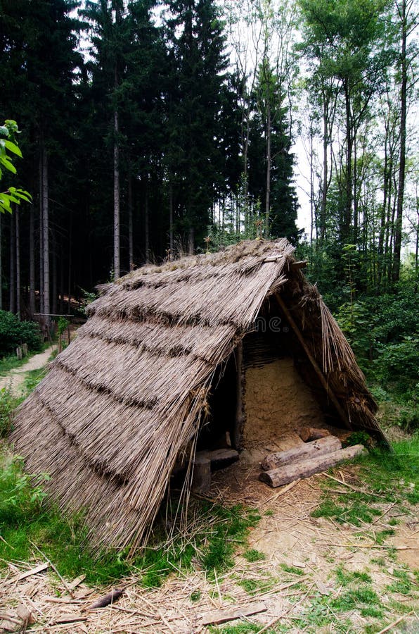 Medieval hut stock image. Image of forest, settlement - 61902851