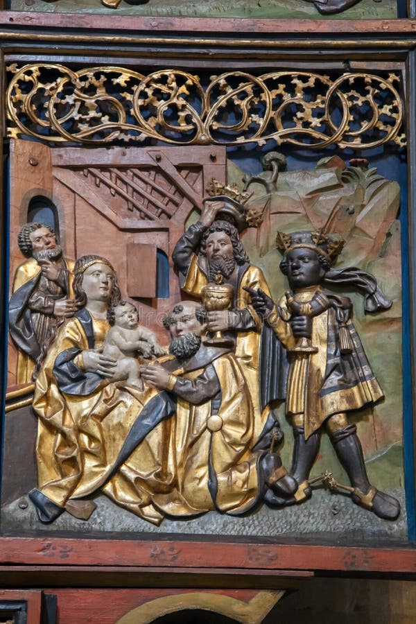 Medieval Icon of the Emphasis of the Magi on Jesus in the Cathedral of ...