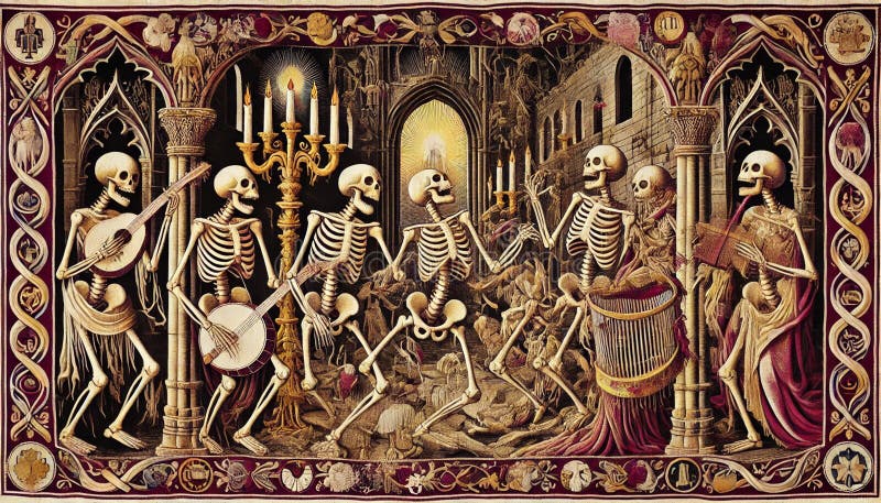 A Medieval Illuminated Manuscript Marginalia. AI Generated. Stock ...