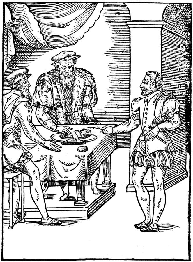 Medieval Ink Illustration Picture. Image: 83054619