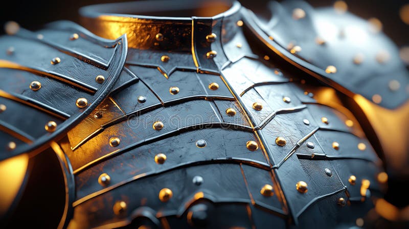 Medieval-inspired Armor with Futuristic Elements, Battle-worn, 3D ...