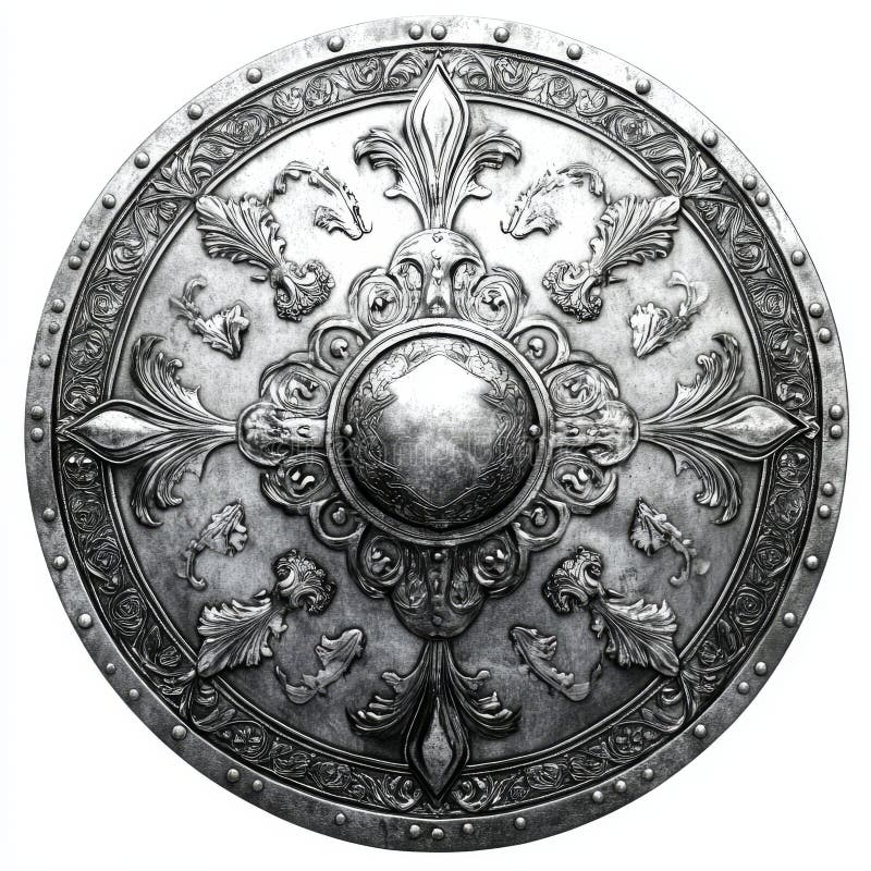 Medieval Iron Frame with a Circular Design Adorned with Intricate ...