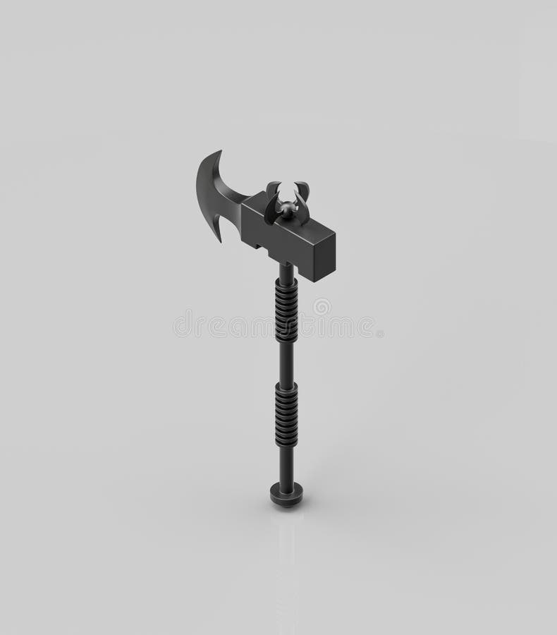 Medieval Isometric Hammer in White Background. Ancient Battle Weapon ...
