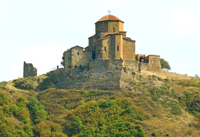 Medieval Jvari Monastery As Seen from Mtskheta Town, Georgia Stock ...
