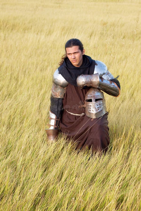 Scared Peasant and Riding Knights Hospitallers Stock Image - Image of ...