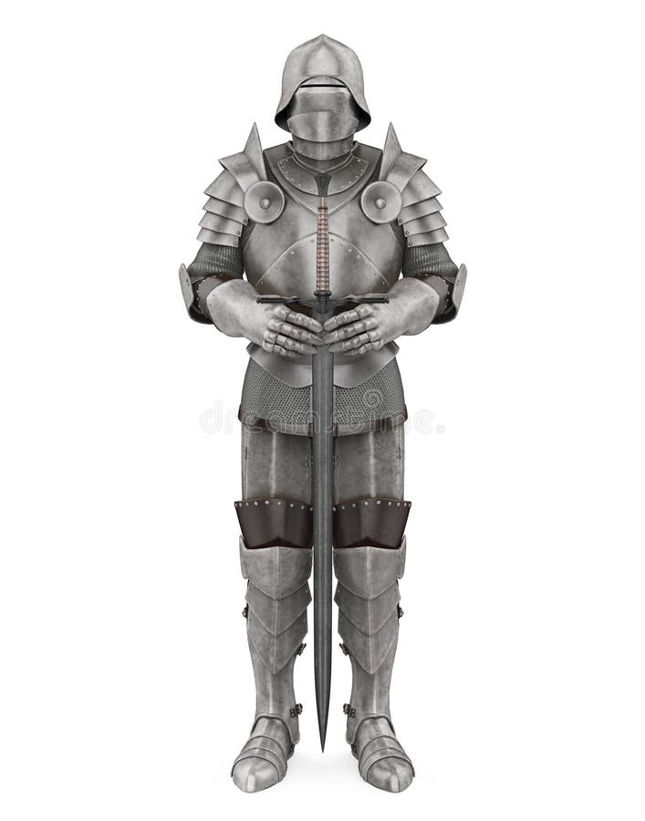 Medieval Knight Armor Isolated Stock Illustration - Illustration of ...