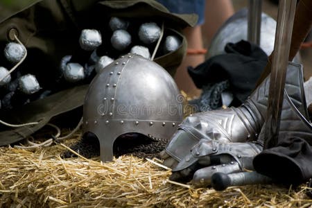 Medieval knight equipment stock photo. Image of historic - 14032968