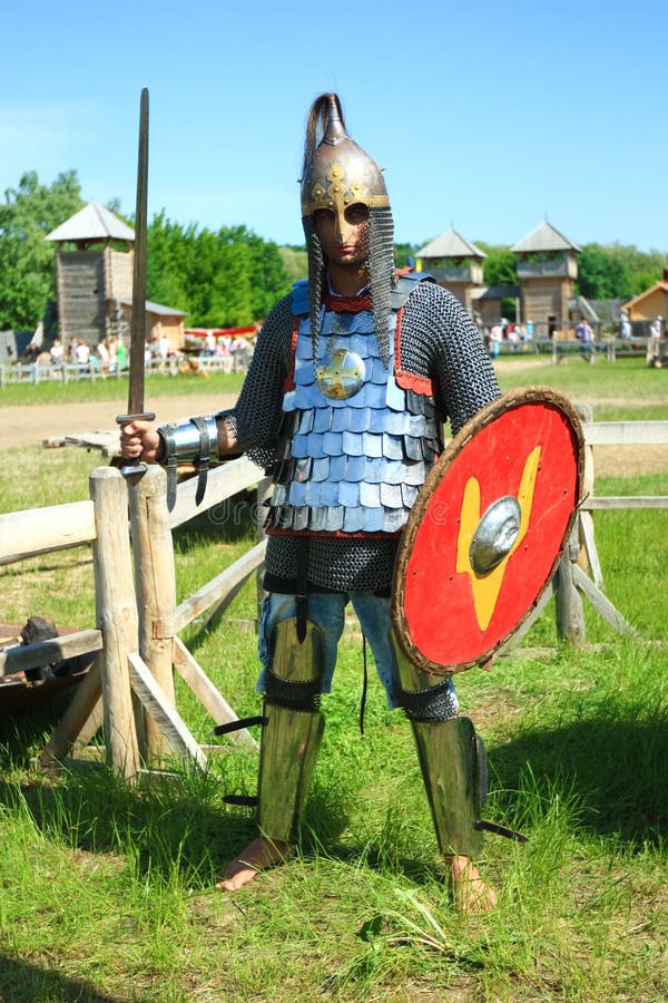 Slavic knight stock photo. Image of armor, hero, animal - 8615750