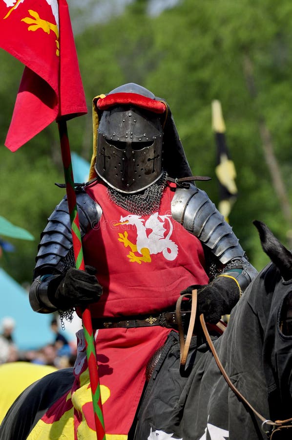 Medieval Knight on Horseback Stock Photo - Image of fight, antique ...