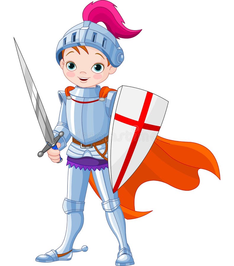 Medieval knight stock vector. Illustration of shield - 32326564