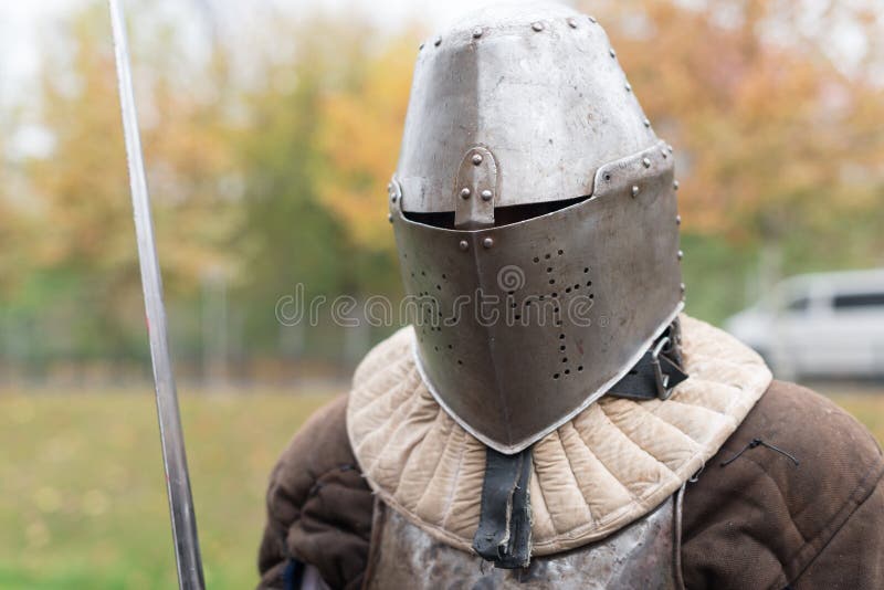 Medieval Knight Prepare To Fight Stock Image - Image of armored ...