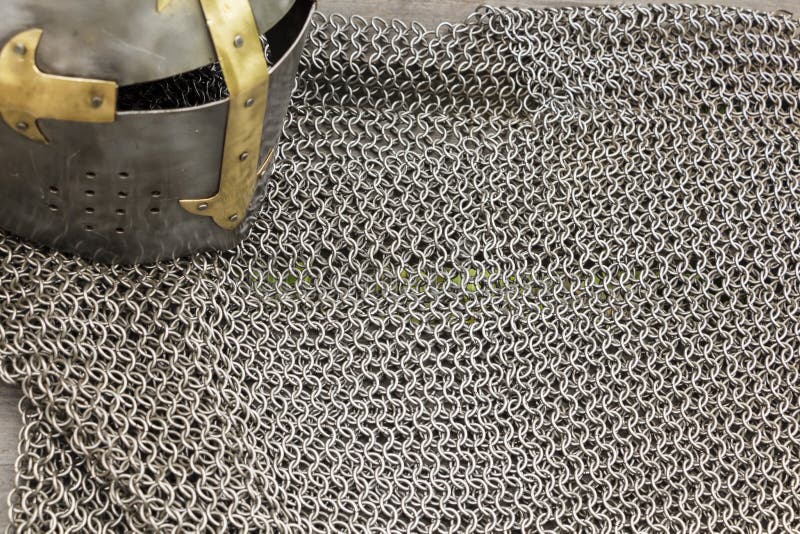 Medieval Knight`s Armor Mail Frame. Texture of Chainmail of a Medieval ...
