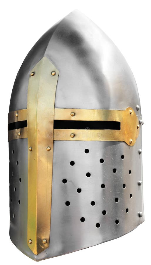 Narrow Medieval Metal Shield Isolated Stock Photo - Image of metal ...