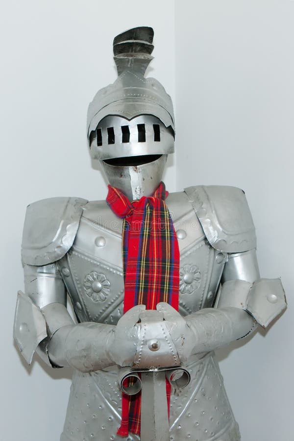 Medieval Knight S Suit of Armor and Helmet Stock Image - Image of plate ...