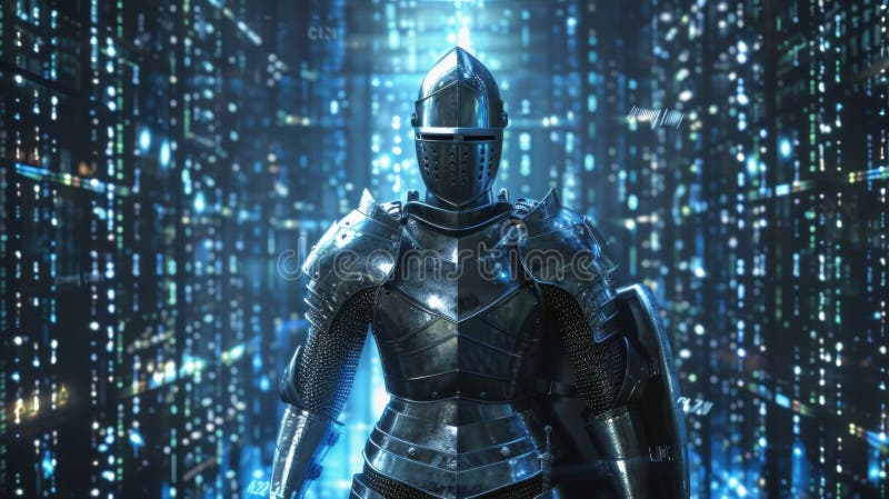 Medieval Knight Protecting Big Data Flow in Futuristic Server Room ...