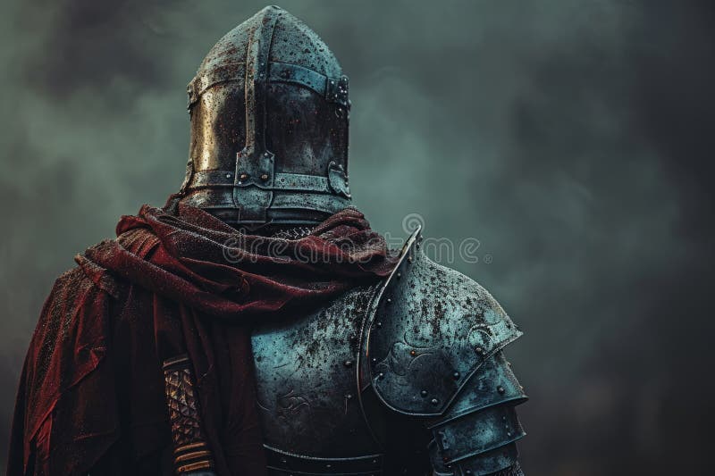 Medieval Knight Wearing Armor Portrait Stock Image - Image of space ...