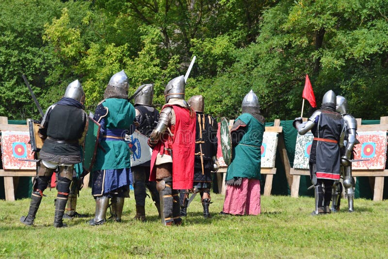 Medieval knights in armor editorial photo. Image of armed - 26602686