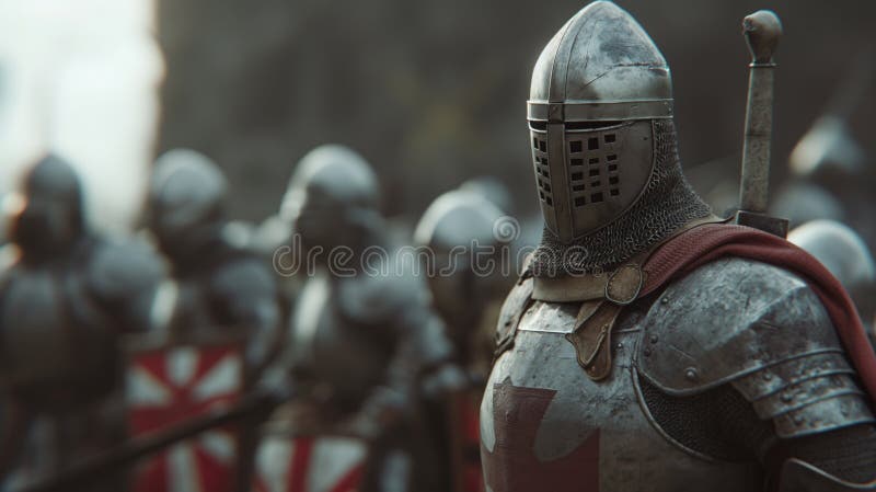 Medieval Knights are Fighting in Front of the Castle, the Siege. War ...