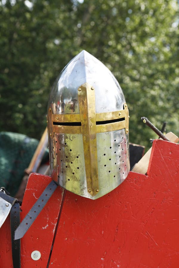Medieval Knights Armor Display Stock Image - Image of combat, castle ...