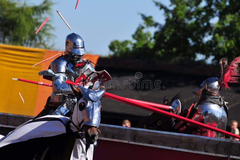 Medieval Knights. Jousting. Stock Image - Image of armour, armor: 5912423