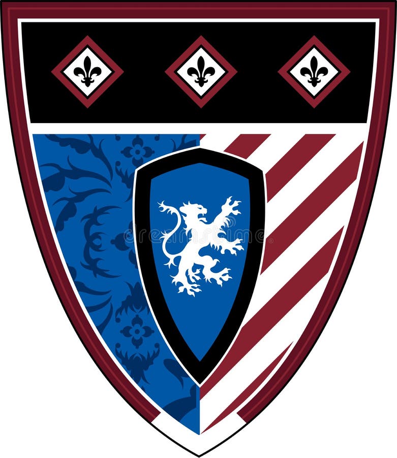 Medieval Knights Shield stock vector. Illustration of crow - 88475448