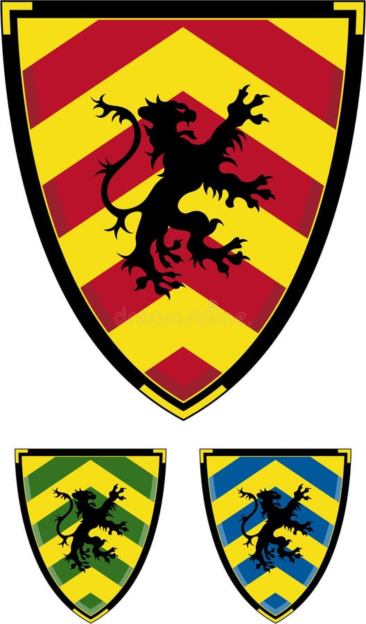 Medieval Knights Shield stock vector. Illustration of heraldic - 88474945