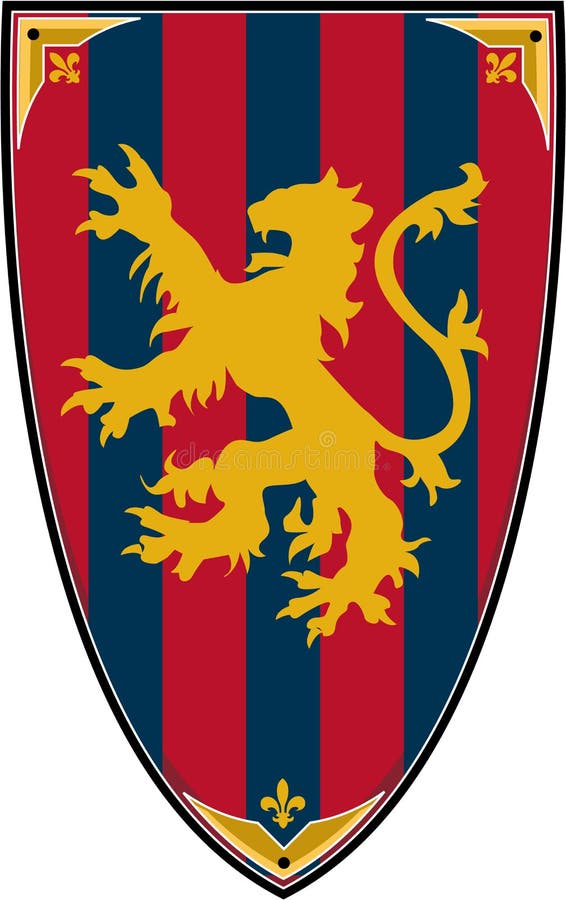 Medieval Knights Shield stock vector. Illustration of raven - 88475061